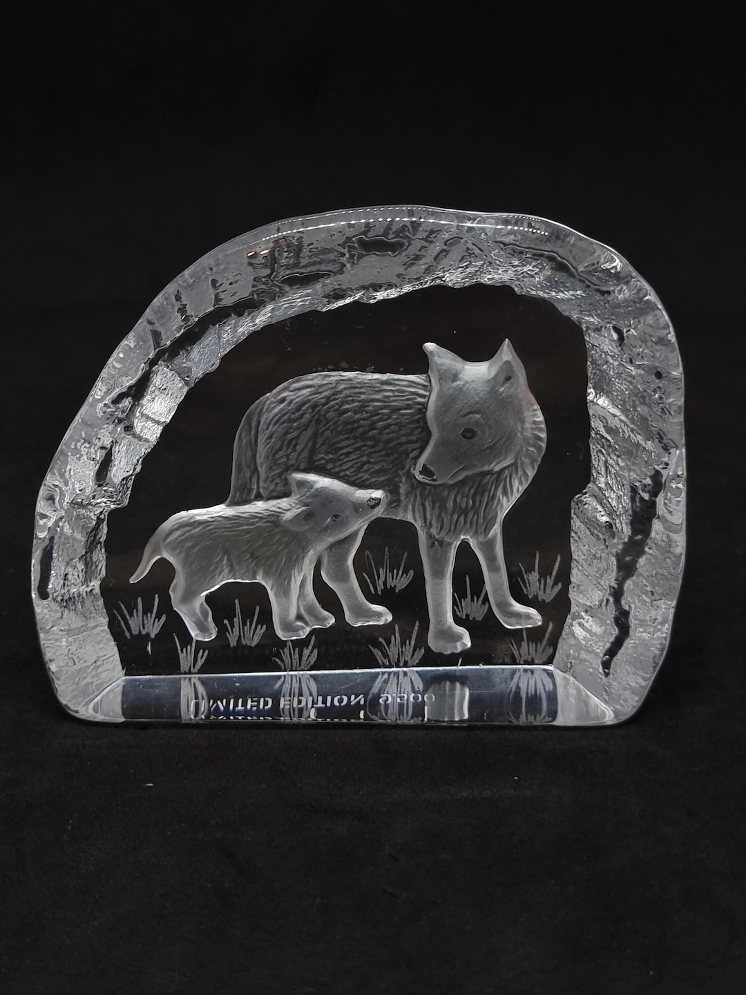Vintage Svenskt Glas Paperweight by Paul Isling | WWF Limited Editions ...