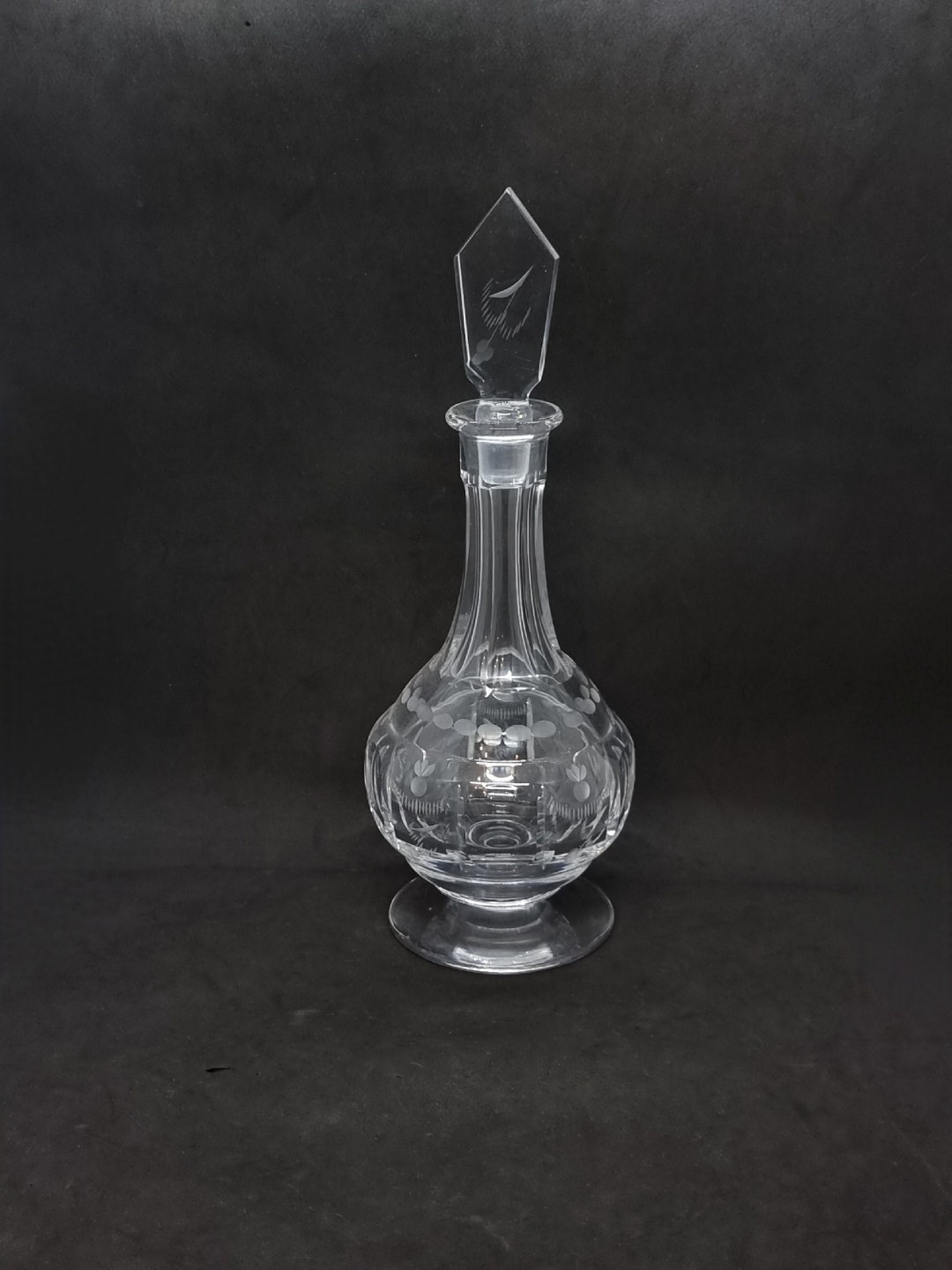 Vintage Crystal Glass Wine Decanter/carafe | - Etsy
