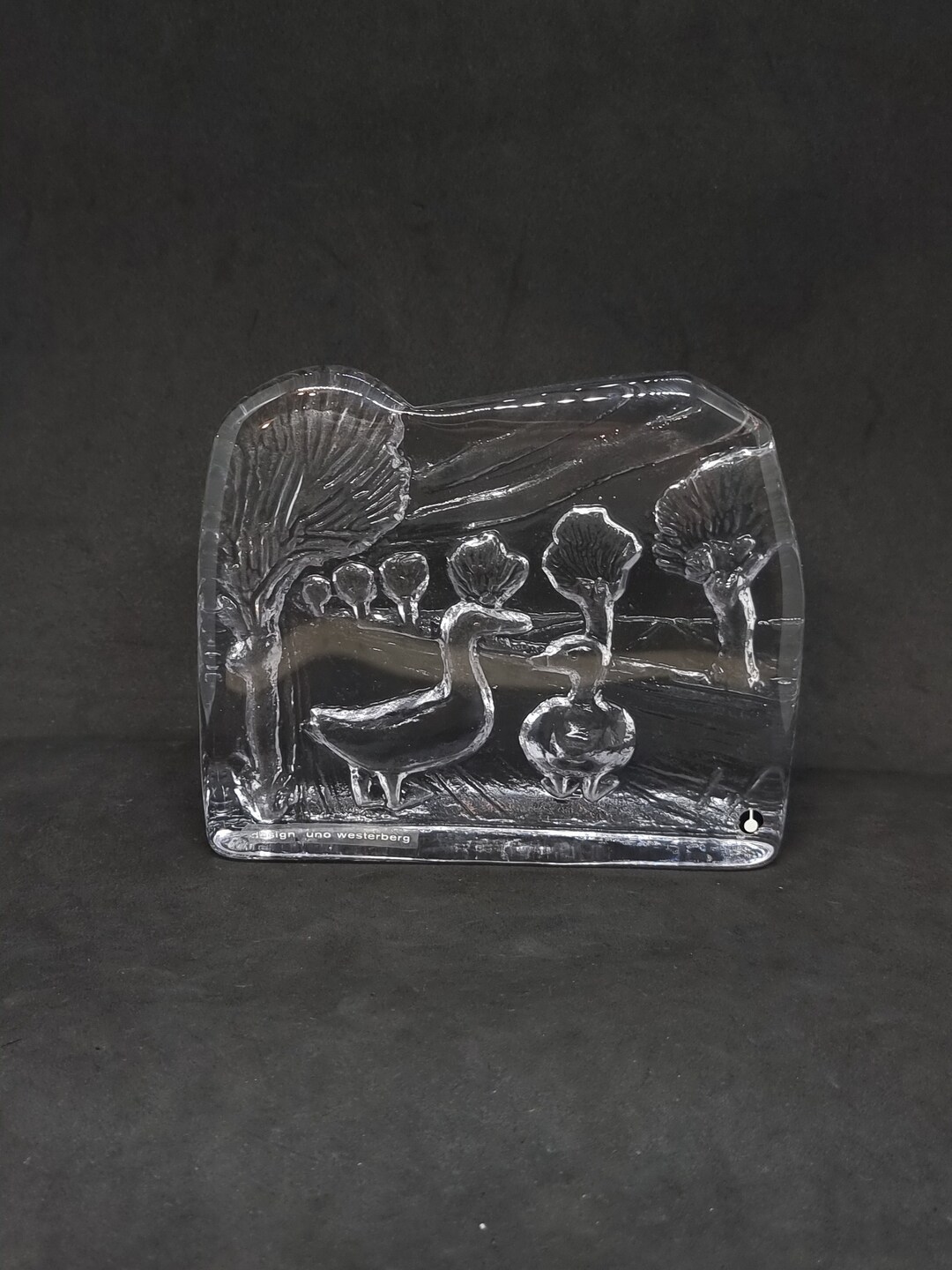 Vintage "pukeberg" Glass Paperweight | Made in Sweden | - Etsy