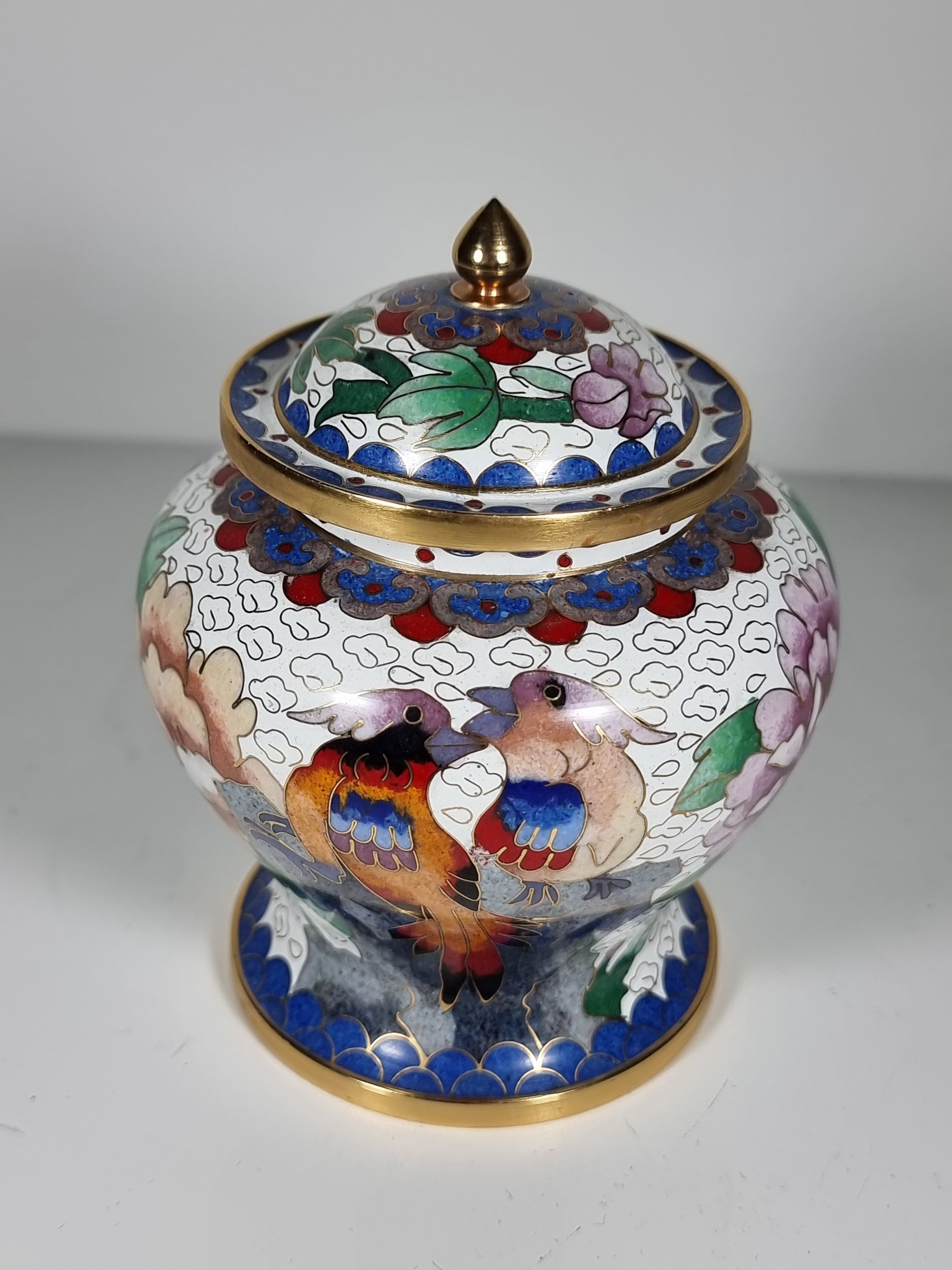 Vintage Chinese Cloisonne Jar With Lid | Made in China | - Etsy