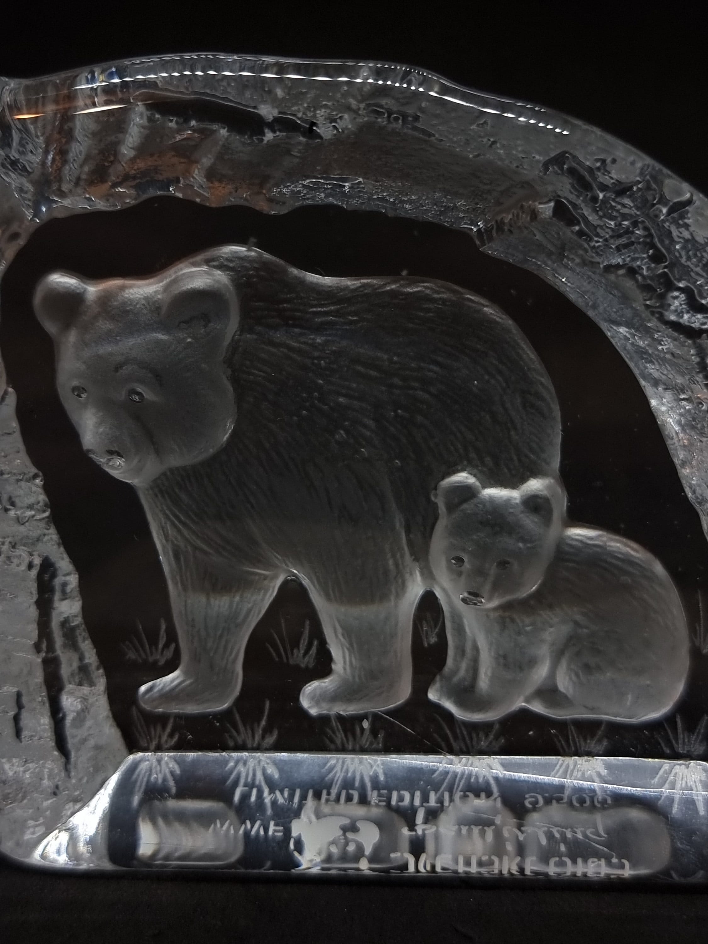 Vintage Svenskt Glas Paperweight by Paul Isling WWF Limited Editions ...