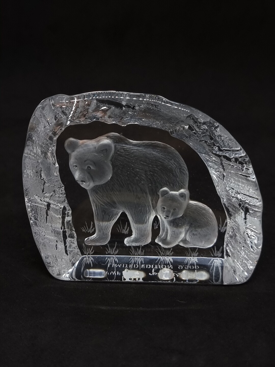 Vintage Svenskt Glas Paperweight by Paul Isling | WWF Limited Editions ...