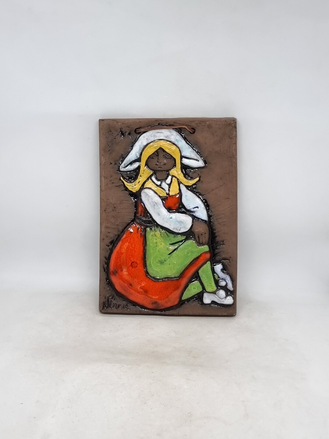 Vintage Ninnie Forsgren (1960s) Ceramic Wall Plaque | Handmade in ...