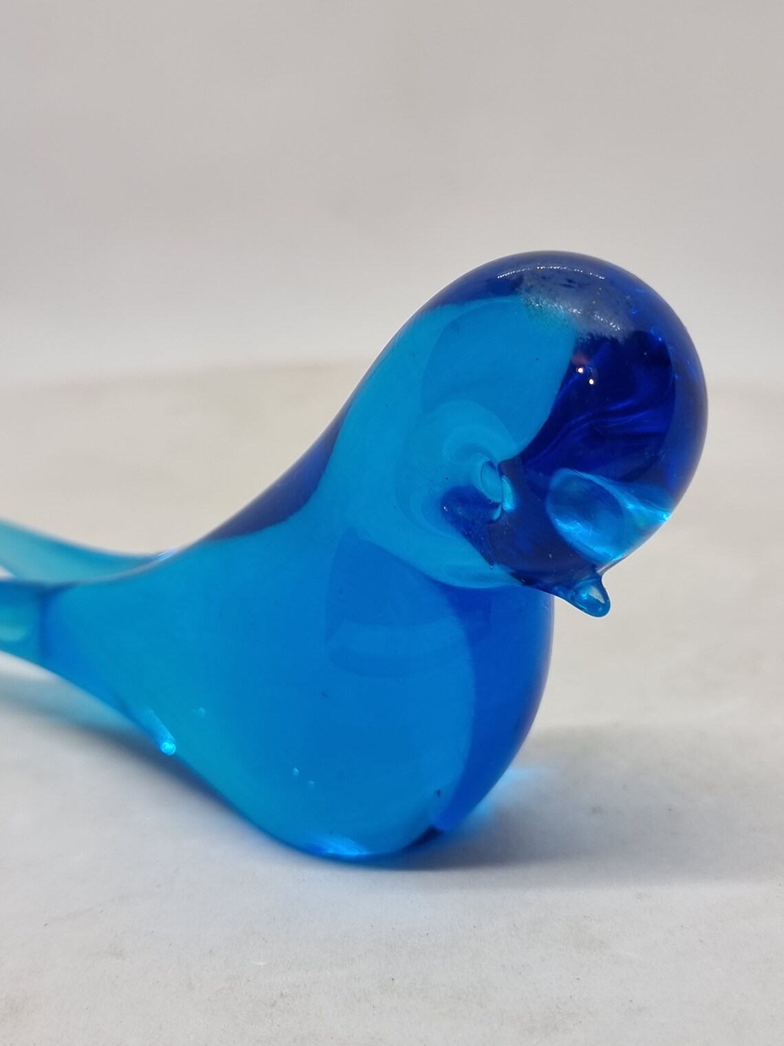 Vintage Crystal Glass Blue Bird Figurine | Made in Sweden | - Etsy