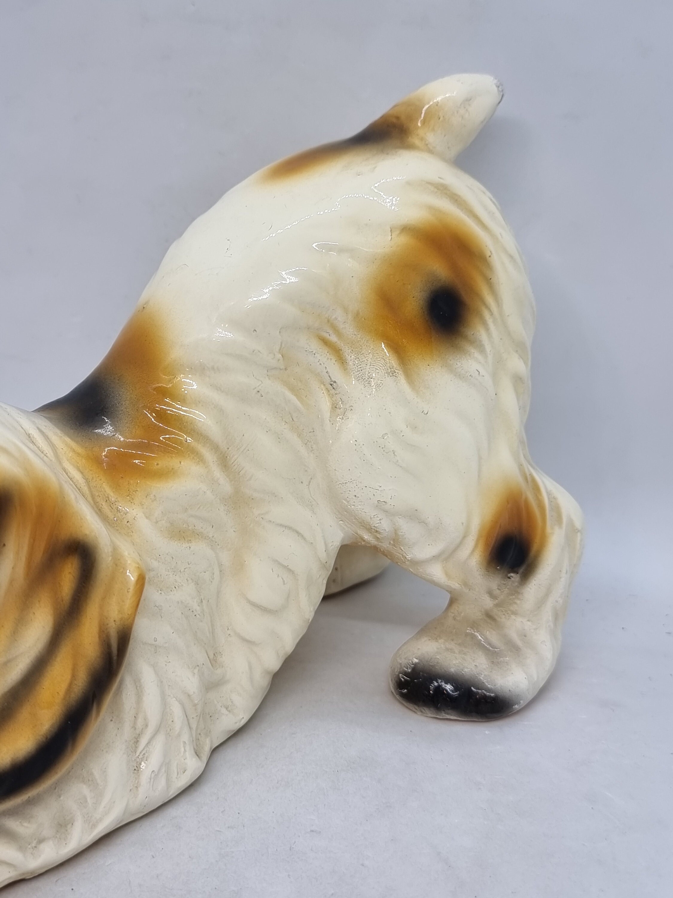 Vintage Heavy Ceramic Dog Figurine - Etsy