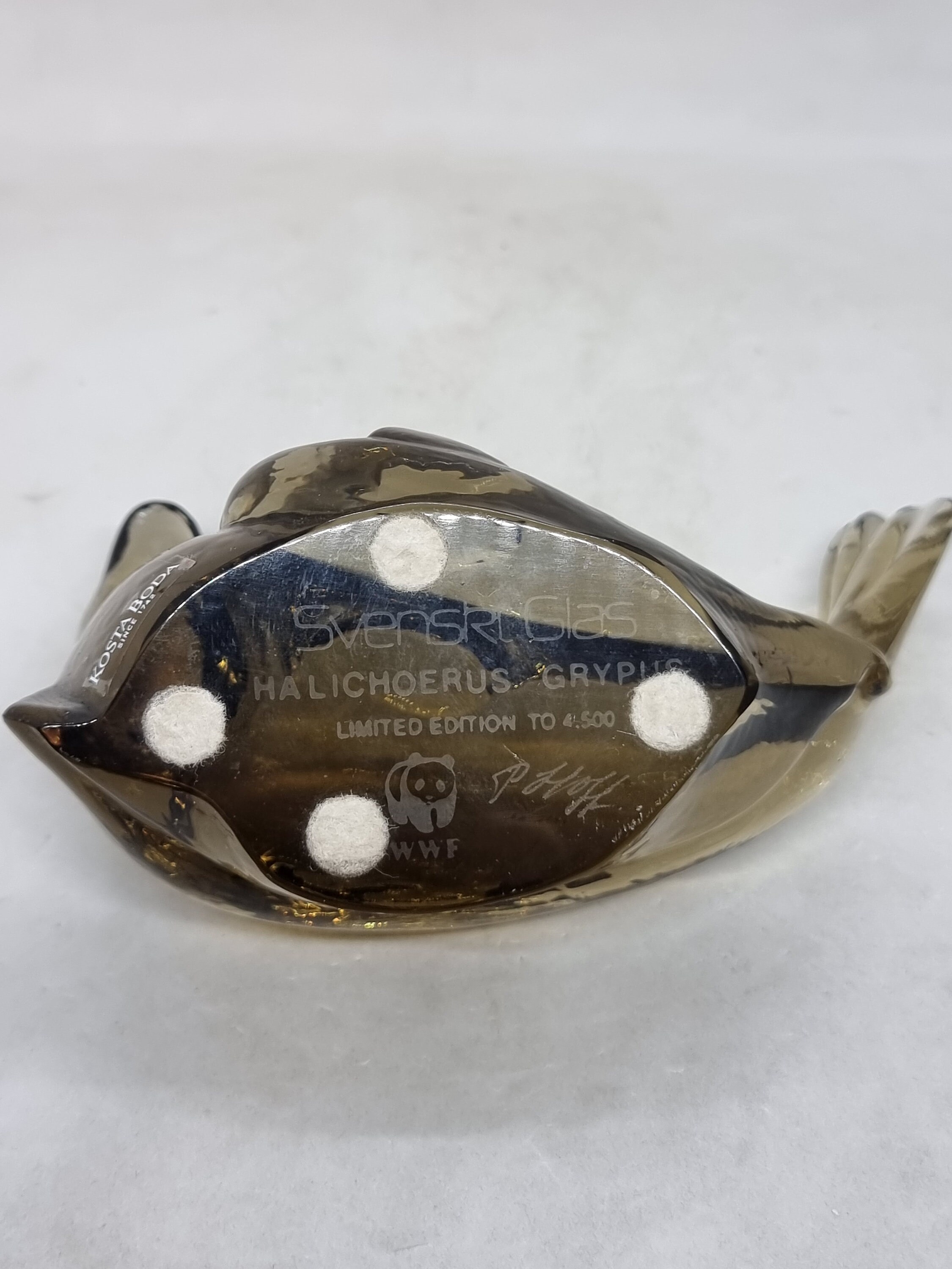Vintage WWF Limited Edition Art Glass Figurine "halichoerus Grypus" by ...