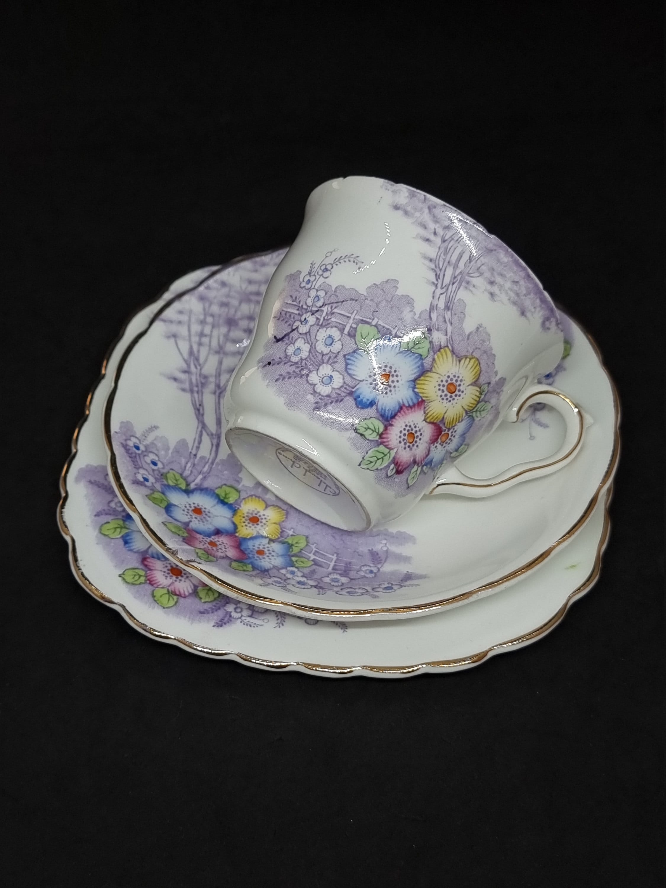 Vintage Colclough China Made in Longton England Tea Cup and Saucers ...