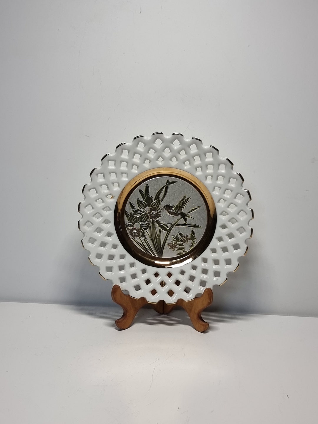 Vintage "the Art of Chokin" Gold Edged Plate - Etsy