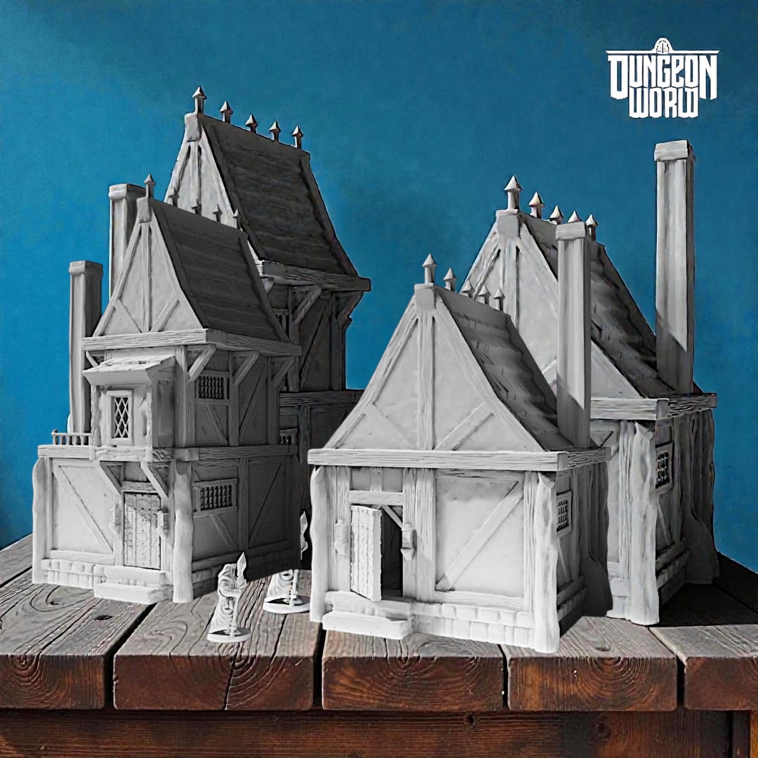 Wooden Shack Terrain Dnd | 15mm 28mm 32mm Fantasy Village Shed ...
