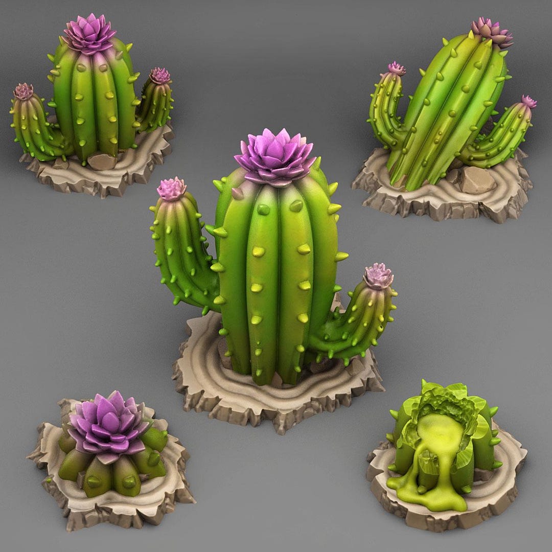 Magic Cactus (5 Models) • Fantastic Plants and Rocks • by Print Your ...