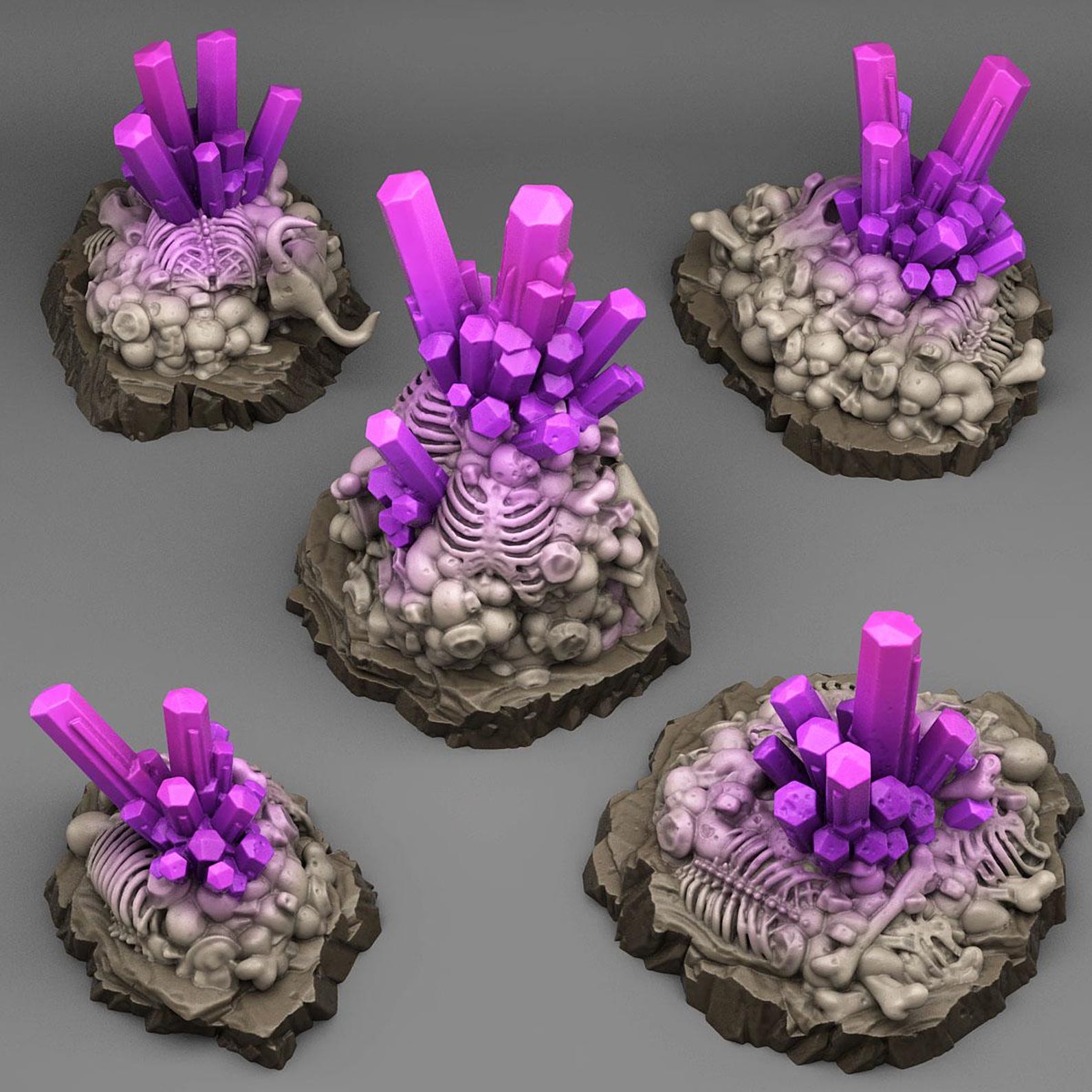 Necrotic Crystals (5 Models) • Fantastic Plants and Rocks • by Print ...