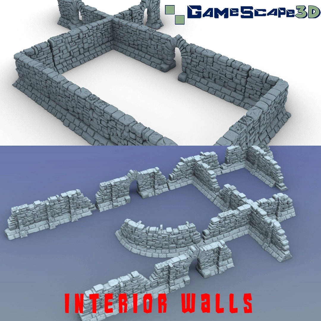 Amazing Interior Walls Set modular by Gamescape3d Dungeons and Dragons ...