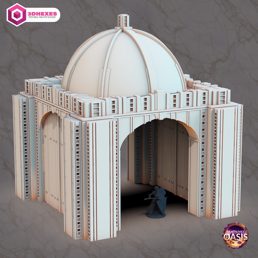 Modular Monumental Temple Amethyst Oasis by 3DHEXES - Etsy