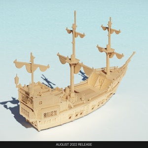 Massive Warship Terrain Ship Dungeons and Dragons Pathfinder 15mm 28mm ...