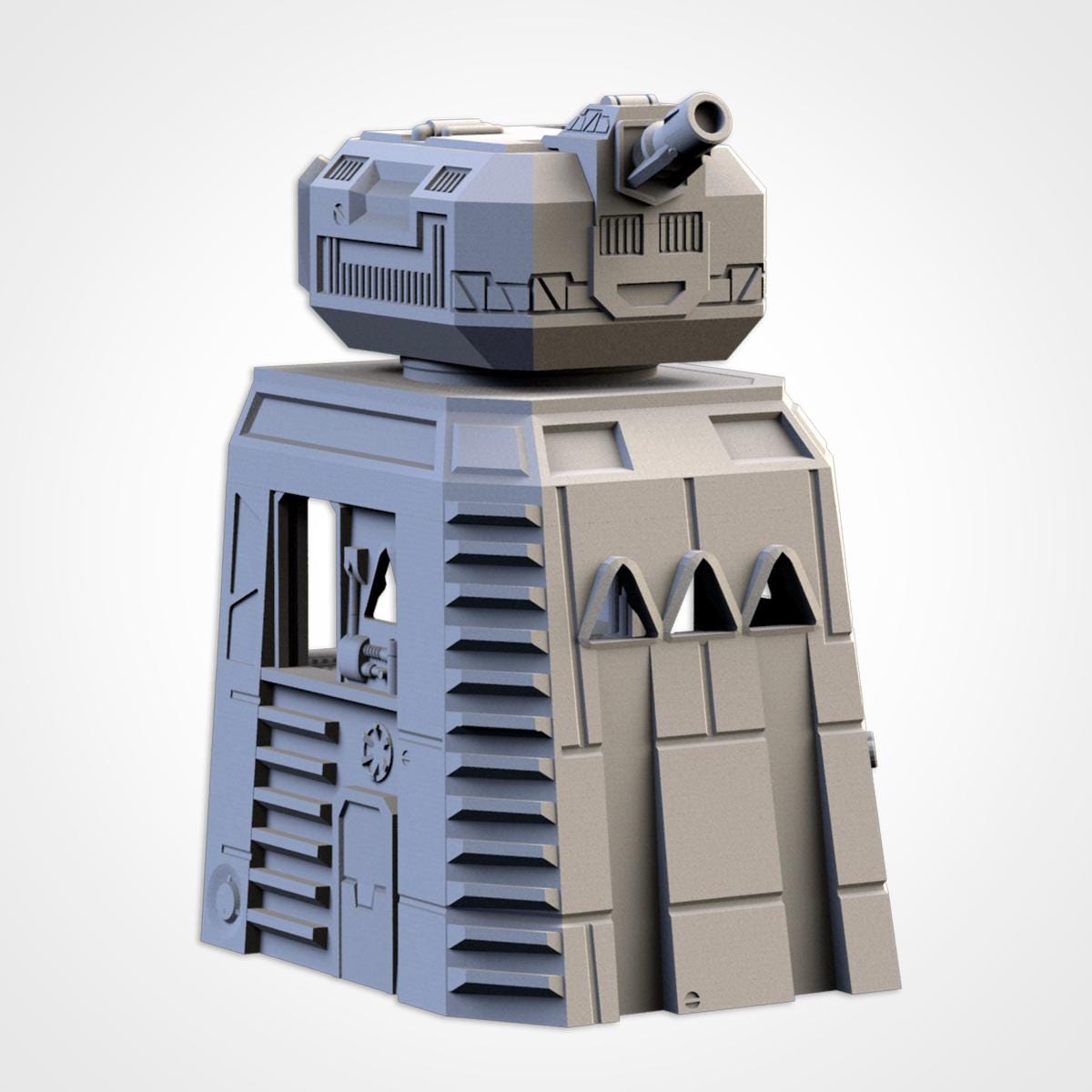 Modular Sci Fi Turret Towers Scatter Terrain for Tabletop Wargames and ...