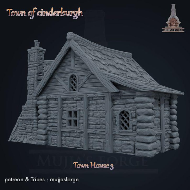 Village House Terrain Dnd | 15mm 28mm 32mm Fantasy Cottage Building ...