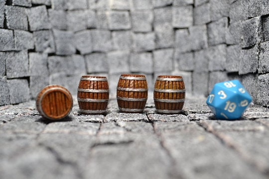 Wooden Barrels 4x Set for Dungeons and Dragons | D&D | Pathfinder | RPG ...
