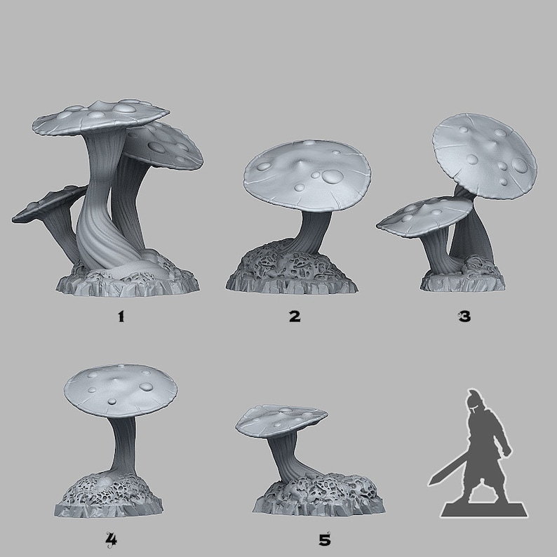 Fantasy Mushrooms 5 Models Fantastic Plants and Rocks by Print Your ...