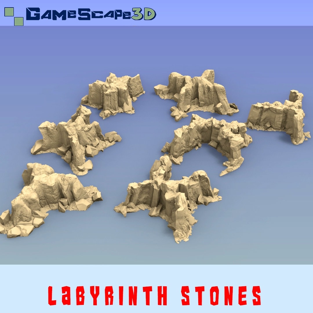 Labyrinth Stones 7 Models by Gamescape3d Dungeons and Dragons D&D ...