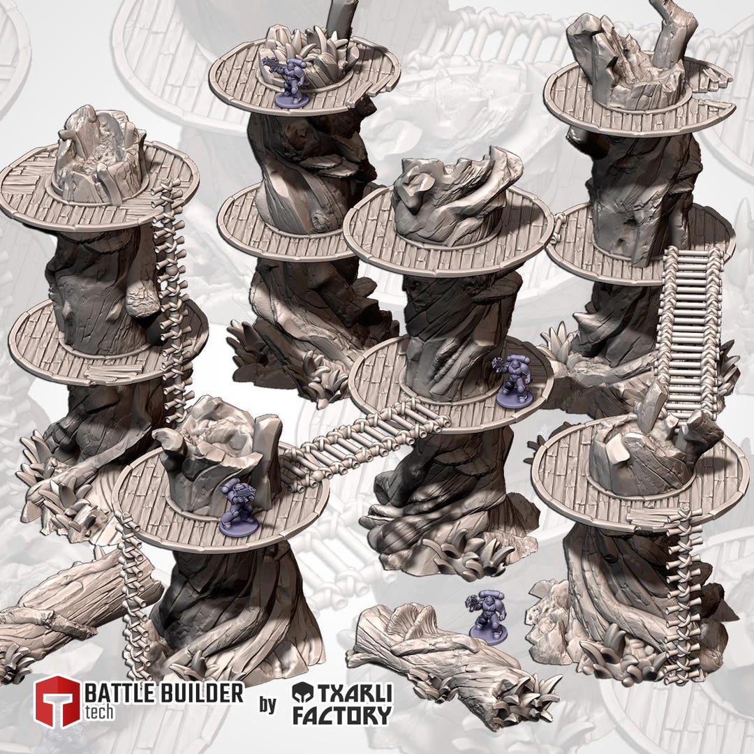 Big Trees (5 Models) by Txarli Factory | Post Apocalyptic | Wargames ...