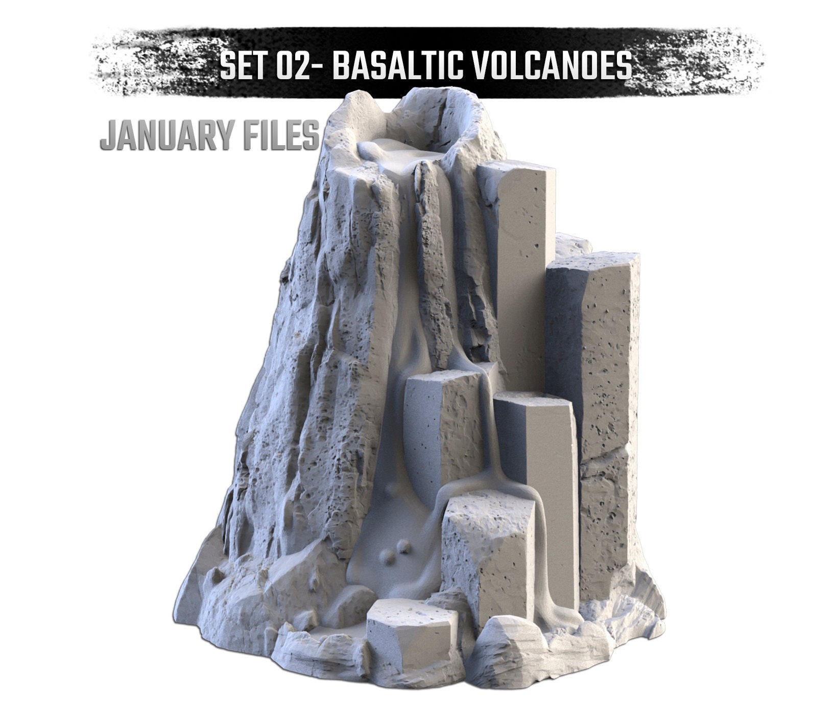 Basaltic Volcanoes 7 Models by Txarli Factory Post Apocalyptic Wargames ...