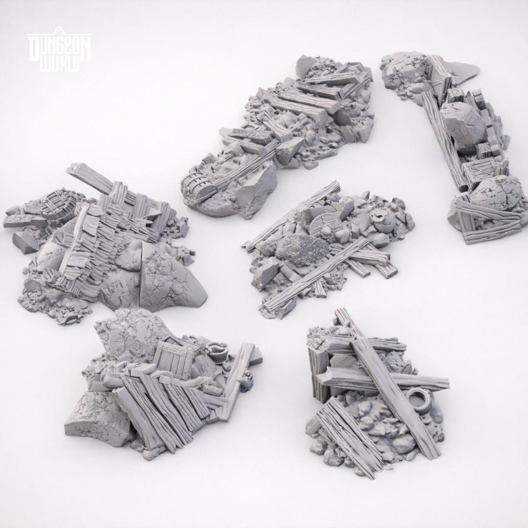 Urban Rubble & Debris – Modular Modern Ruins Scatter Terrain for Dnd ...