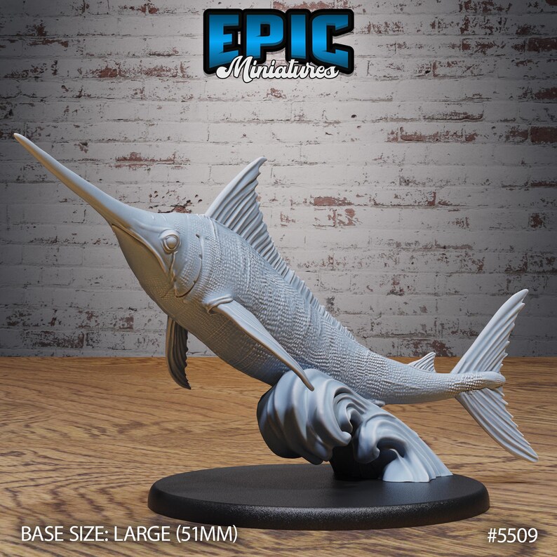 Marlin Swordfish (2 Poses) • Deep Sea Mysteries • EPIC Miniatures ...