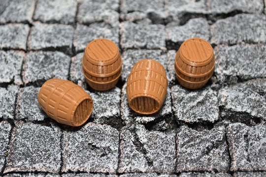 Wooden Barrels 4x Set for Dungeons and Dragons D&D Pathfinder RPG 5e ...