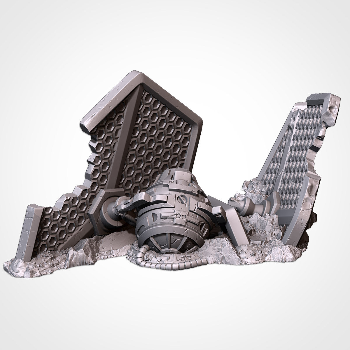 Crashed Spaceships 7 Models by Txarli Factory Post Apocalyptic Wargames ...