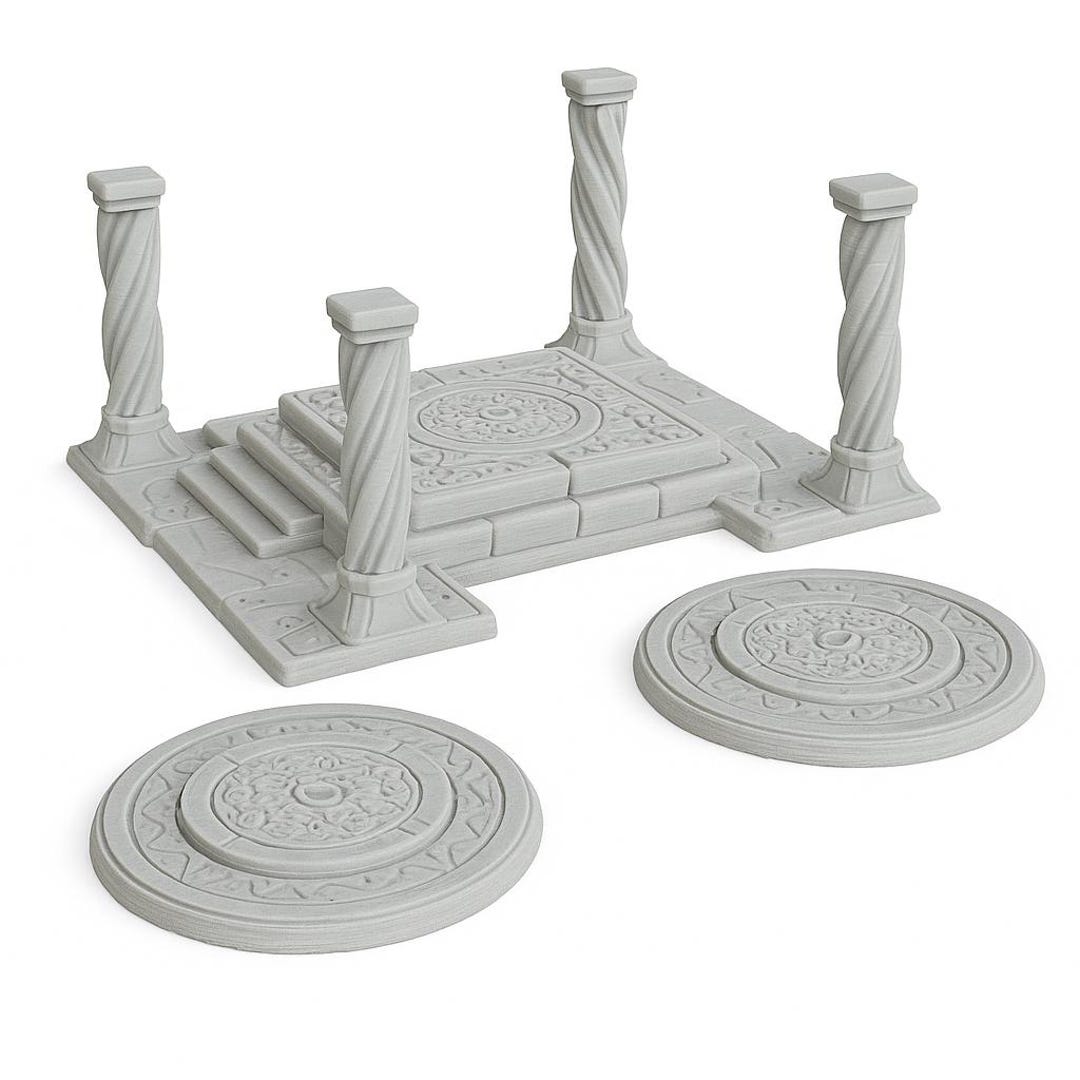 Oasis Ritual Platforms | Modular Desert Temple Terrain | 28/32mm RPG ...