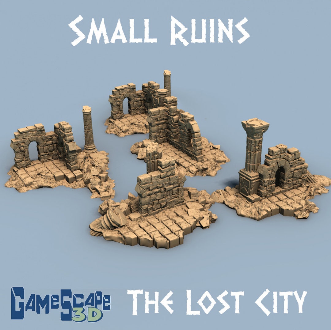 Small Ruins 5 Models the Lost City by Gamescape3d Dungeons and Dragons ...