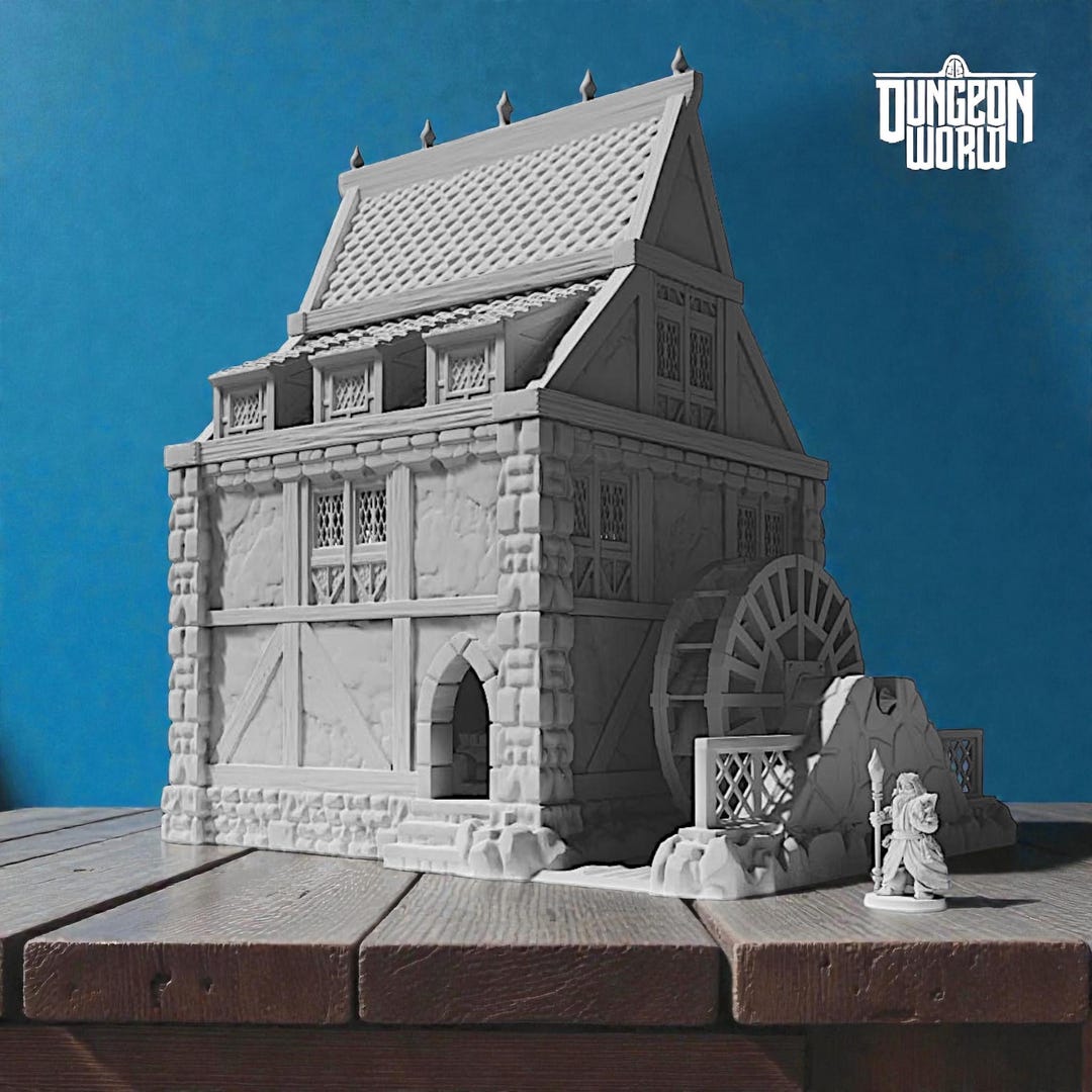 Watermill Dnd Terrain House | 15mm 28mm 32mm Fantasy Building for RPG ...