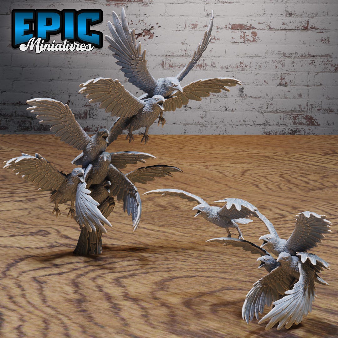 Raven Swarm (2 Poses) • Native Magic • EPIC Miniatures | Dungeons and ...
