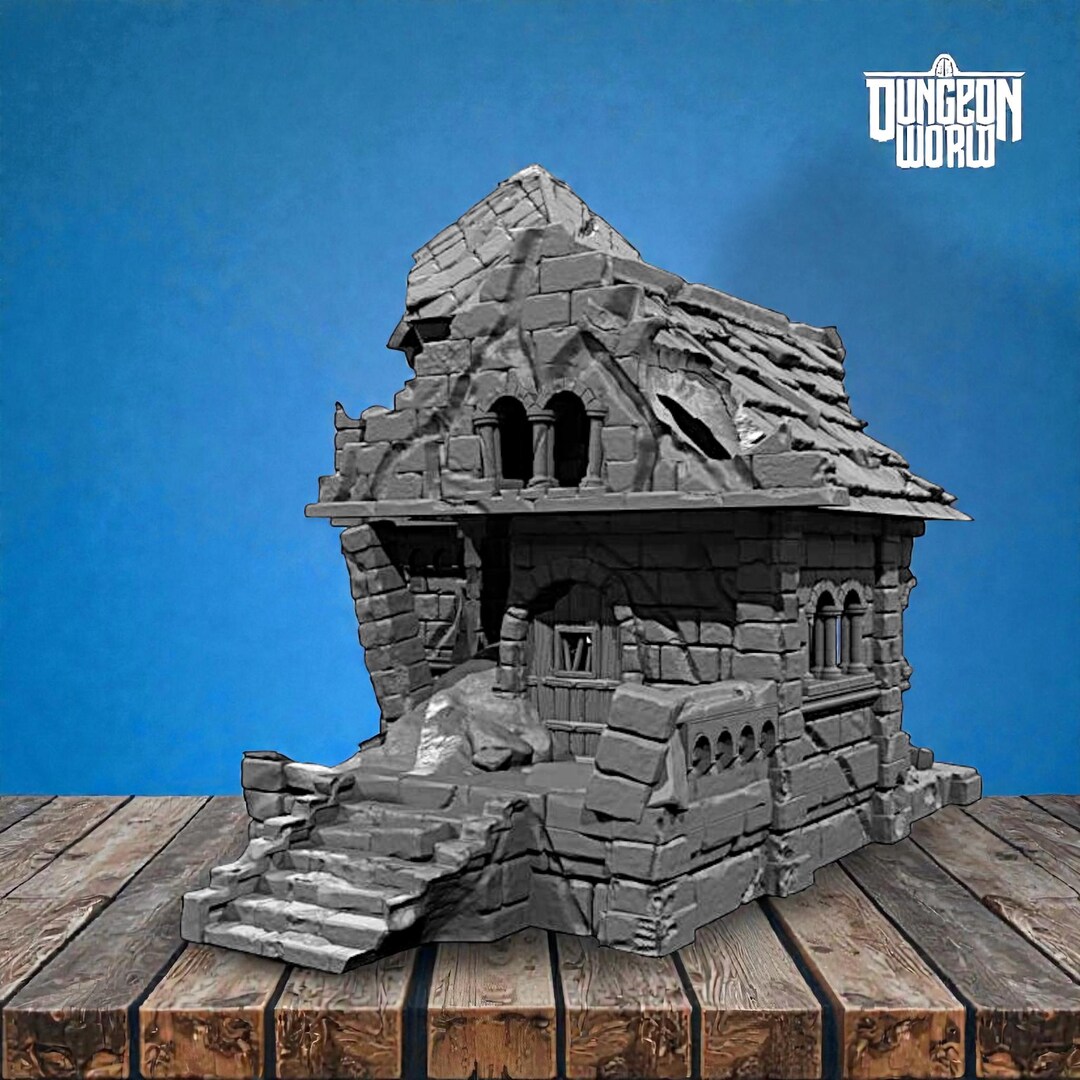 Ruin 3 Ruined Medieval House Terrain – Modular Fantasy Ruins for Dnd ...