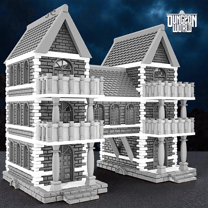Noble Manor Terrain | 15mm 28mm 32mm Grand Fantasy House for Dnd & RPG ...