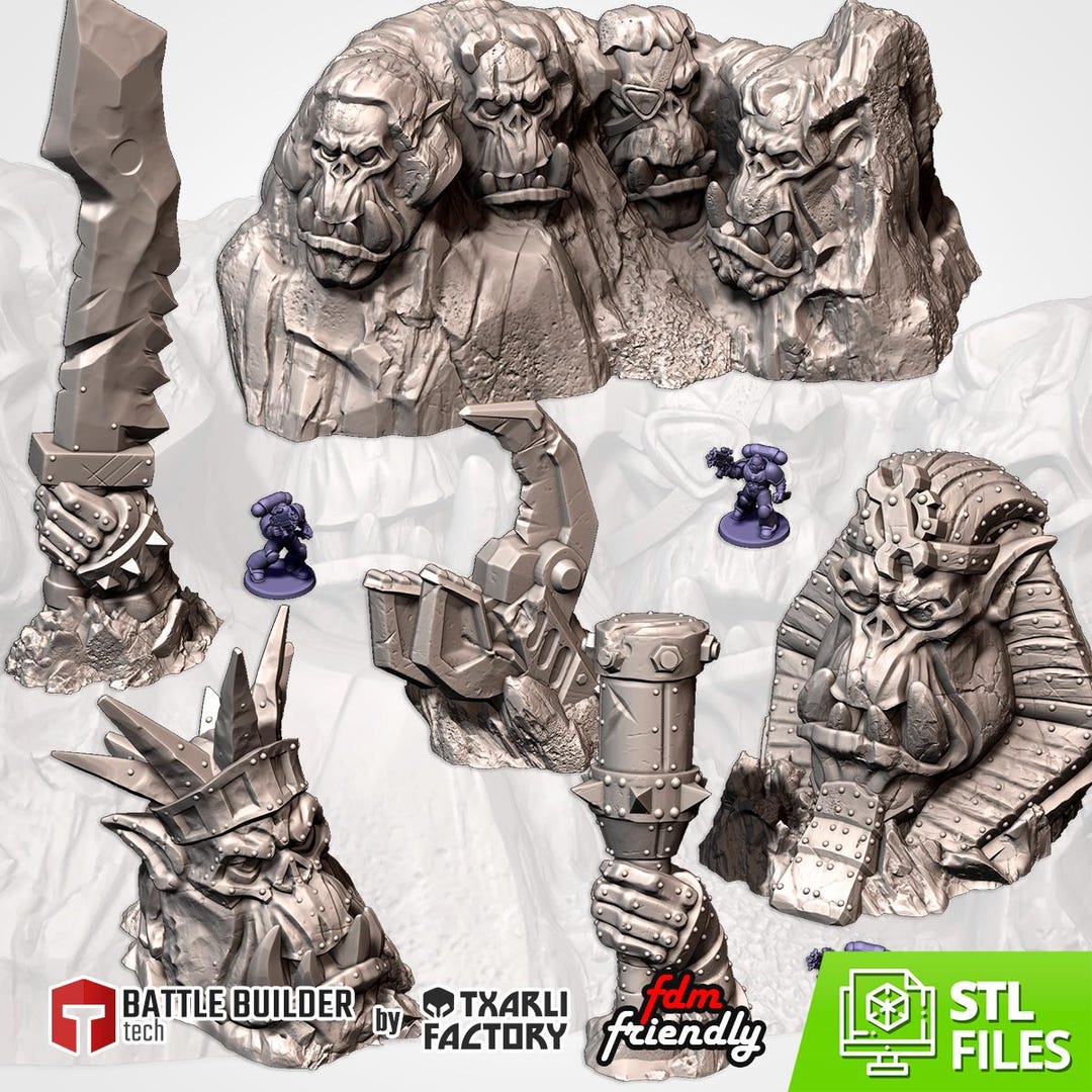 Orc Monuments (6 Models) by Txarli Factory | Post Apocalyptic ...
