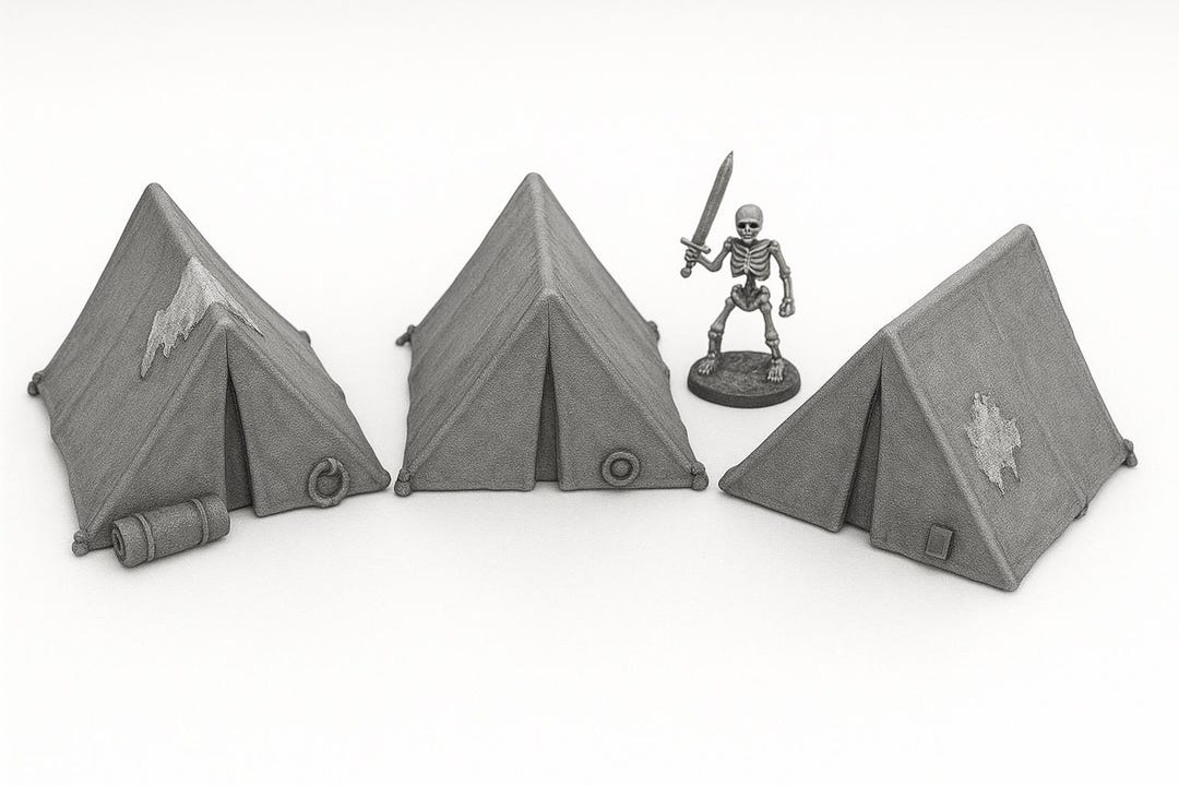 Adventurer Tents | Modular Wilderness Camp Terrain | 28/32mm RPG Dnd ...