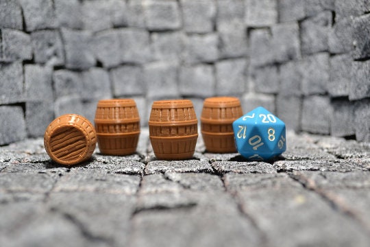 Wooden Barrels 4x Set for Dungeons and Dragons | D&D | Pathfinder | RPG ...