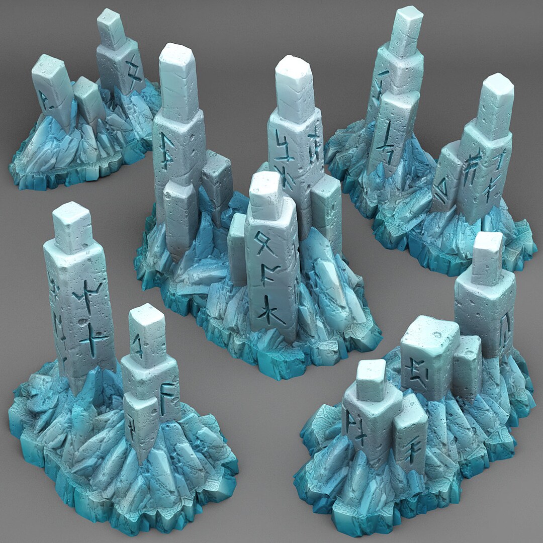 Northmen Rune Ruins – Frozen Pillars & Icy Stone Terrain for Dnd ...