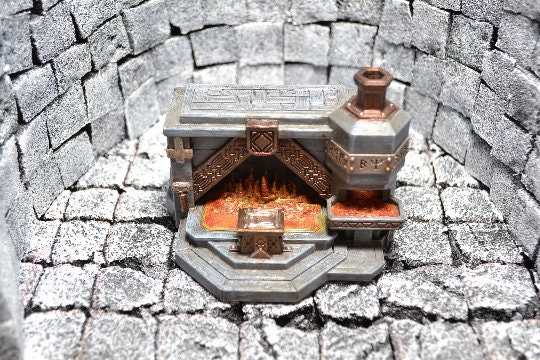 Dwarven Forge Terrain | 15mm 28mm 32mm Dnd Miniature Forge, D&D, Smithy ...