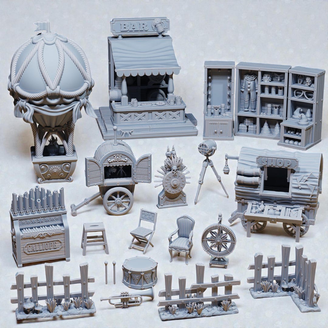 Carnival Terrain Dnd | 28mm 32mm Fantasy Fair Rides | D&D, Pathfinder ...