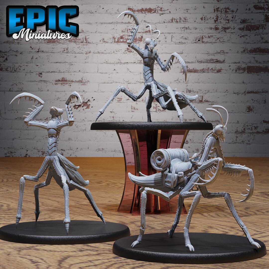 Giant Mantis Miniature (3 Poses) • EPIC Miniatures, D&D Tabletop Gaming ...