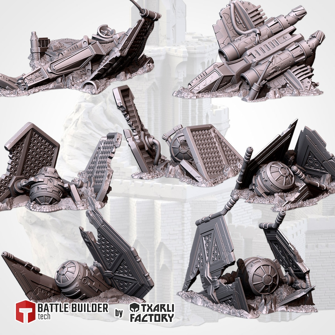 Crashed Spaceships (7 Models) by Txarli Factory | Post Apocalyptic ...