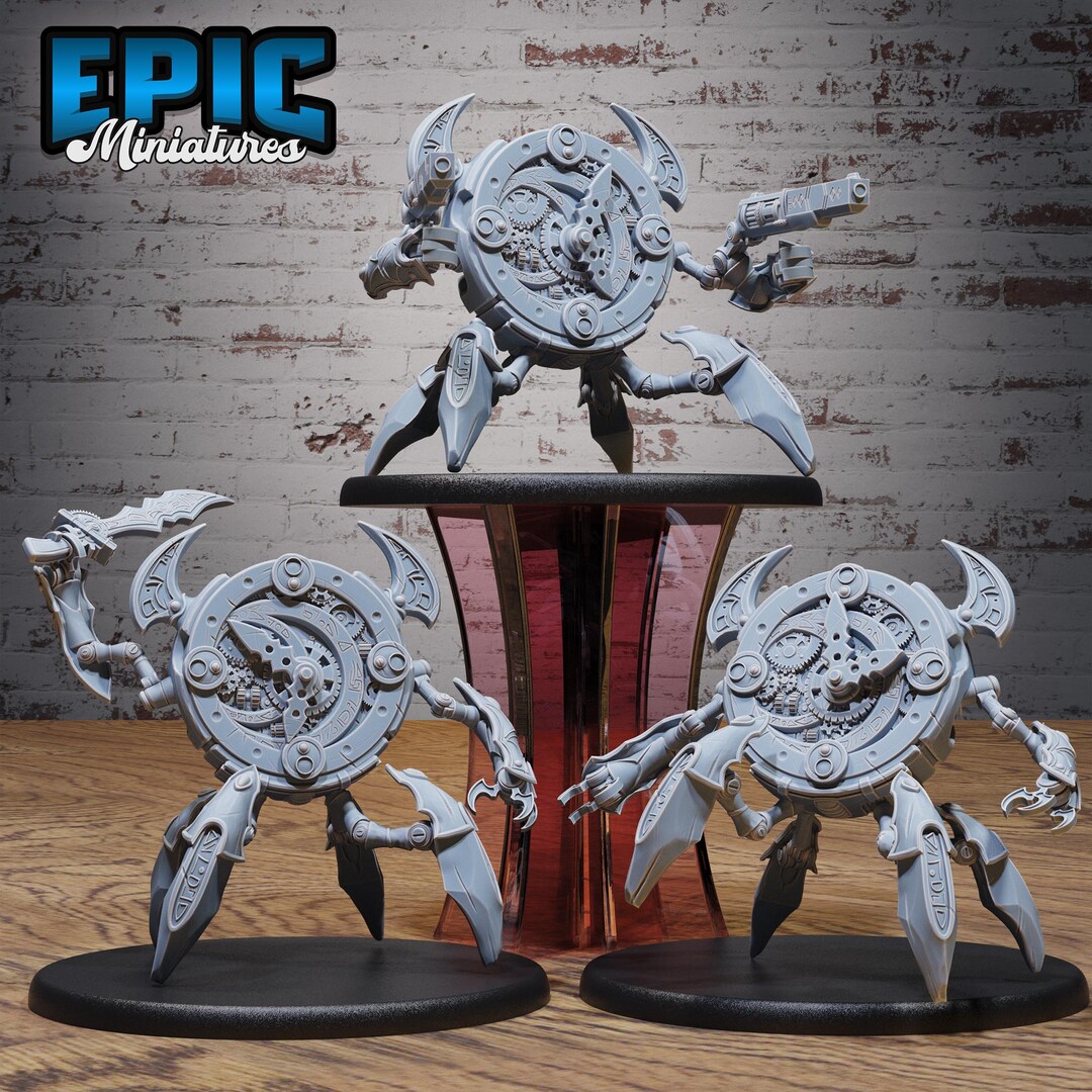 Clockwork Golem (3 Poses) • Mechanus Clockwork • EPIC Miniatures ...