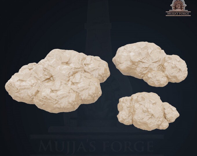 Large Rock Terrain Set 1 Scatter Scenery by EC3D, for Ttrpgs and ...