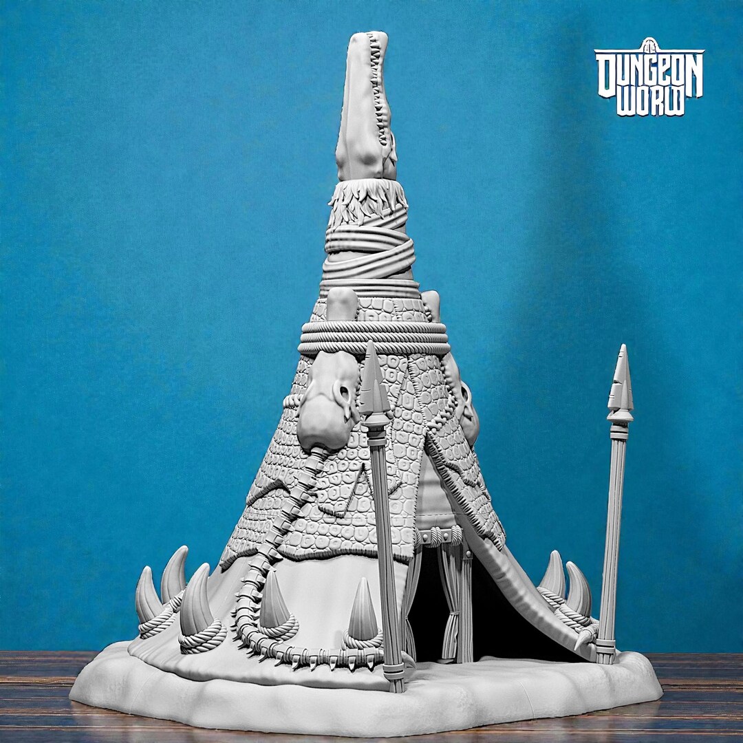 Orc Chief Tent Modular Dnd Terrain | Warlord Camp Hut Savage Shelter - Etsy