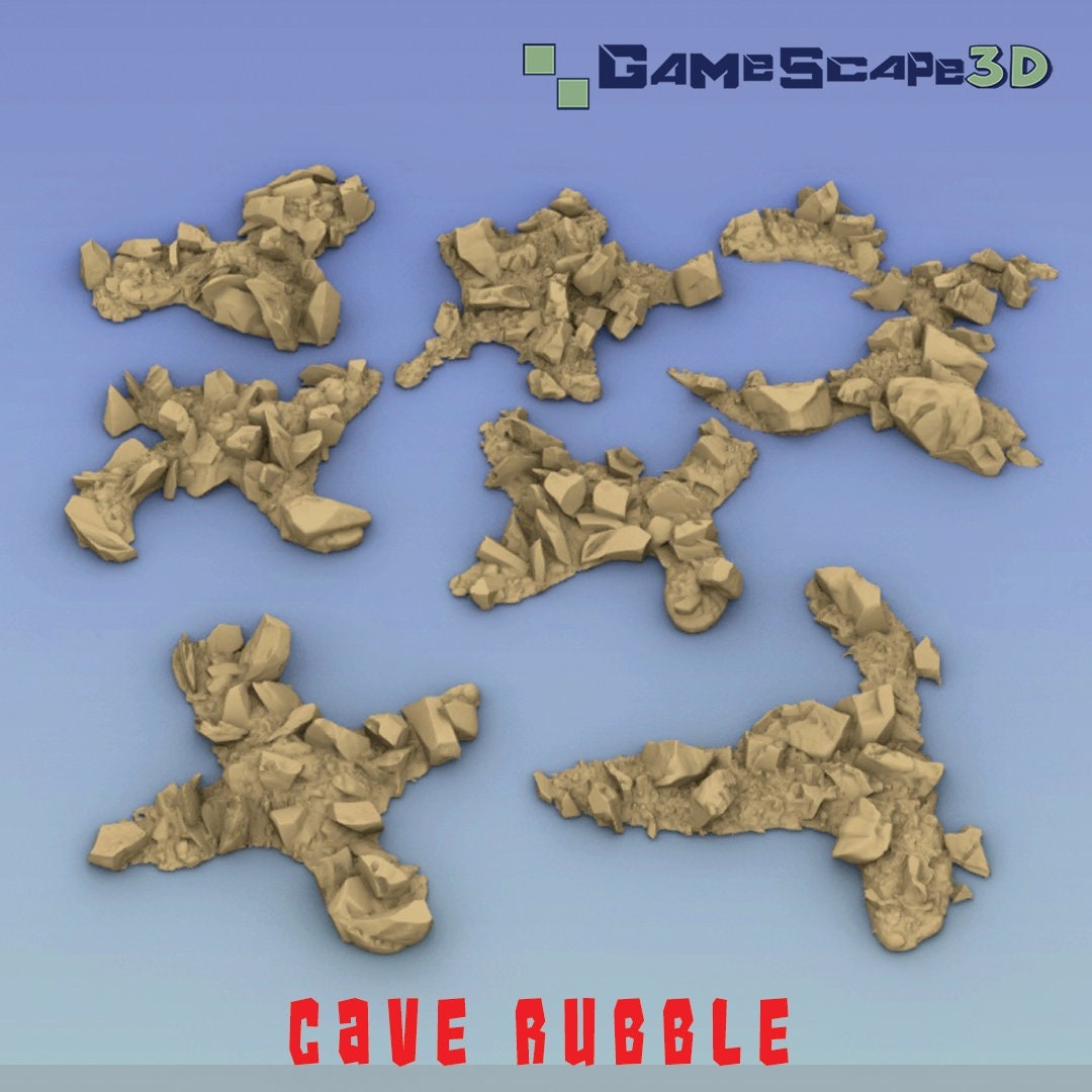 Cave Rubble (7 Models) by Gamescape3d | Dungeons and Dragons | D&D ...
