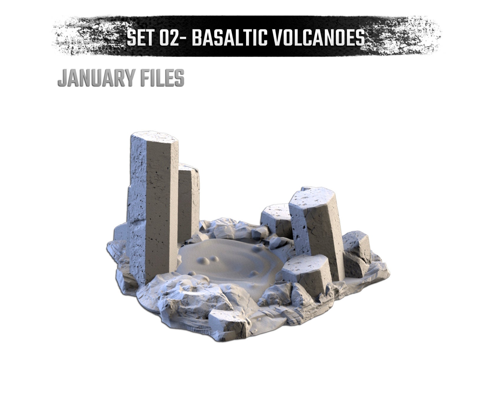 Basaltic Volcanoes 7 Models by Txarli Factory Post Apocalyptic Wargames ...
