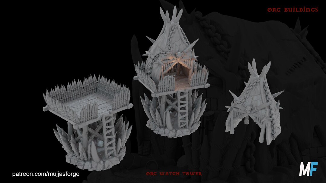 Orc Watchtower (3 Pcs) by Mujja's Forge | Dungeons and Dragons | D&D | Wargames | Dnd | Tabletop ...