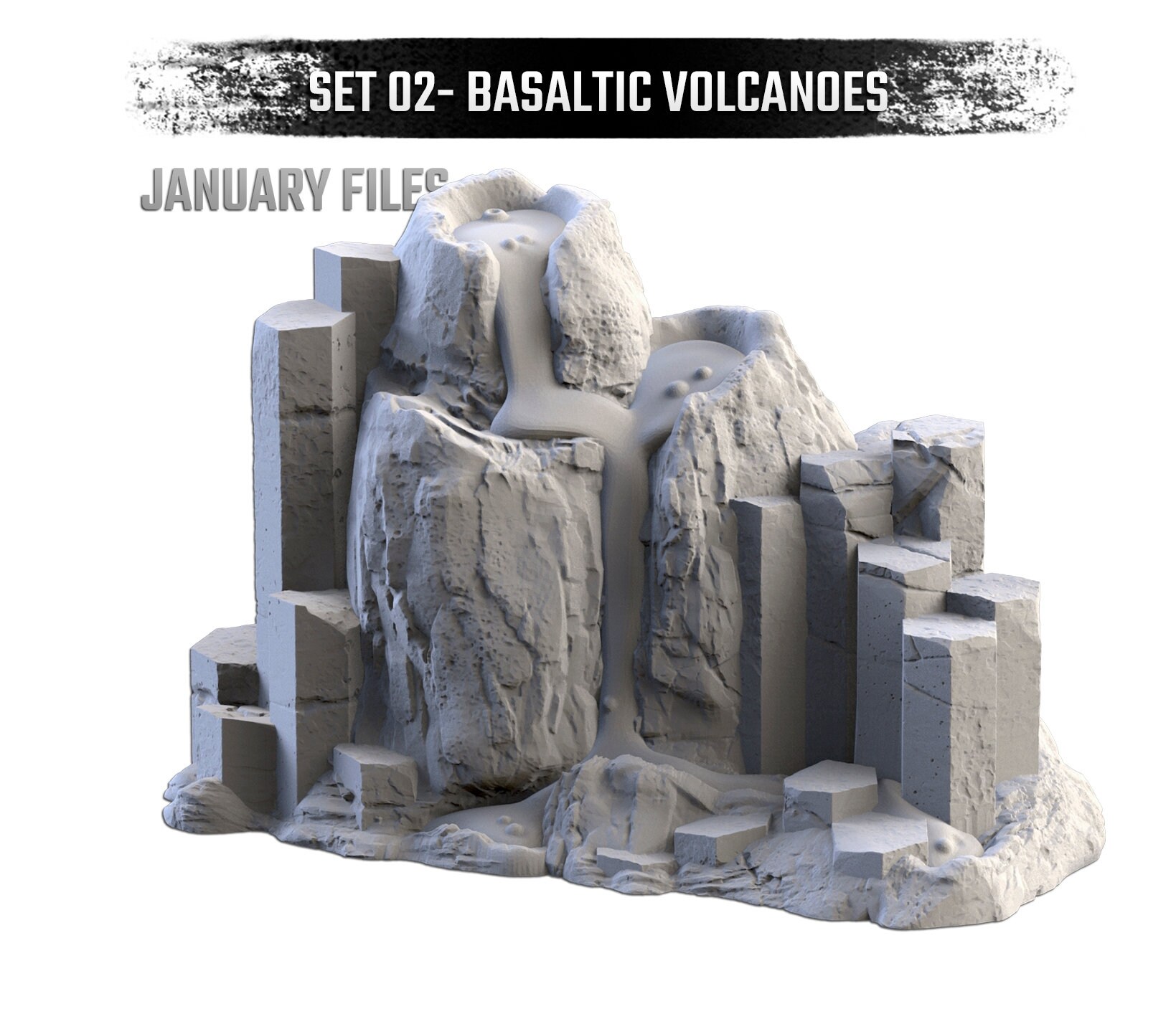Basaltic Volcanoes 7 Models by Txarli Factory Post Apocalyptic Wargames ...